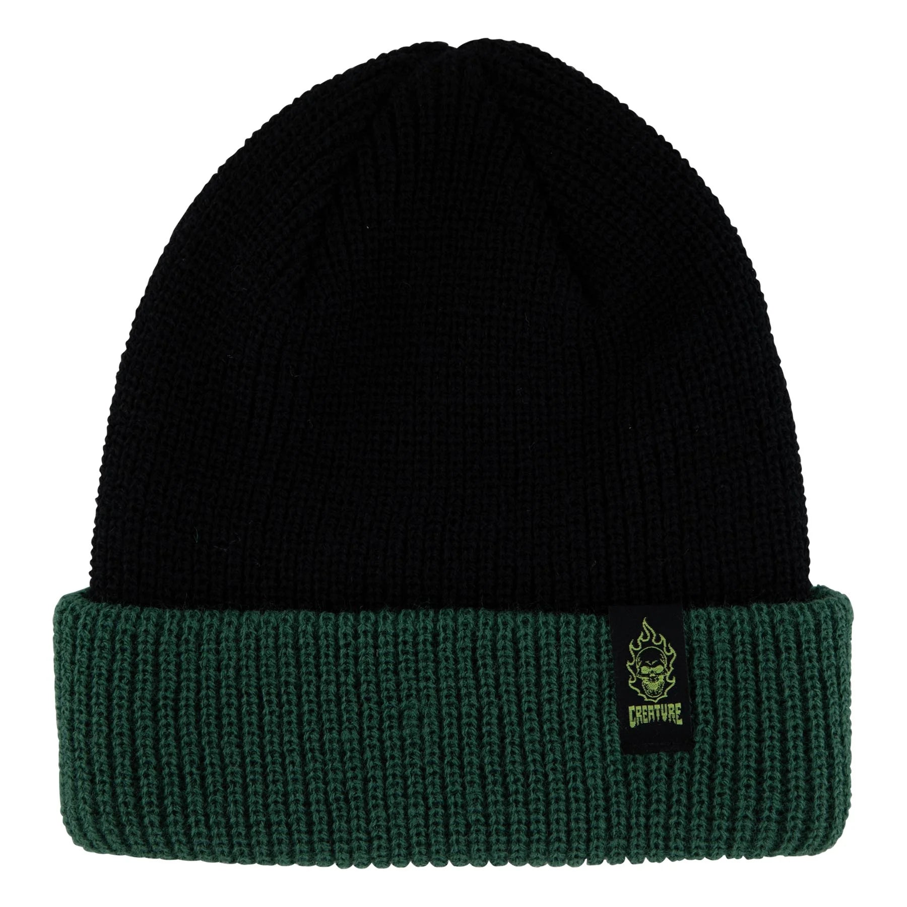 Creature - Gorro Beanie Bonehead Label Long Shoreman Black/Green ...
