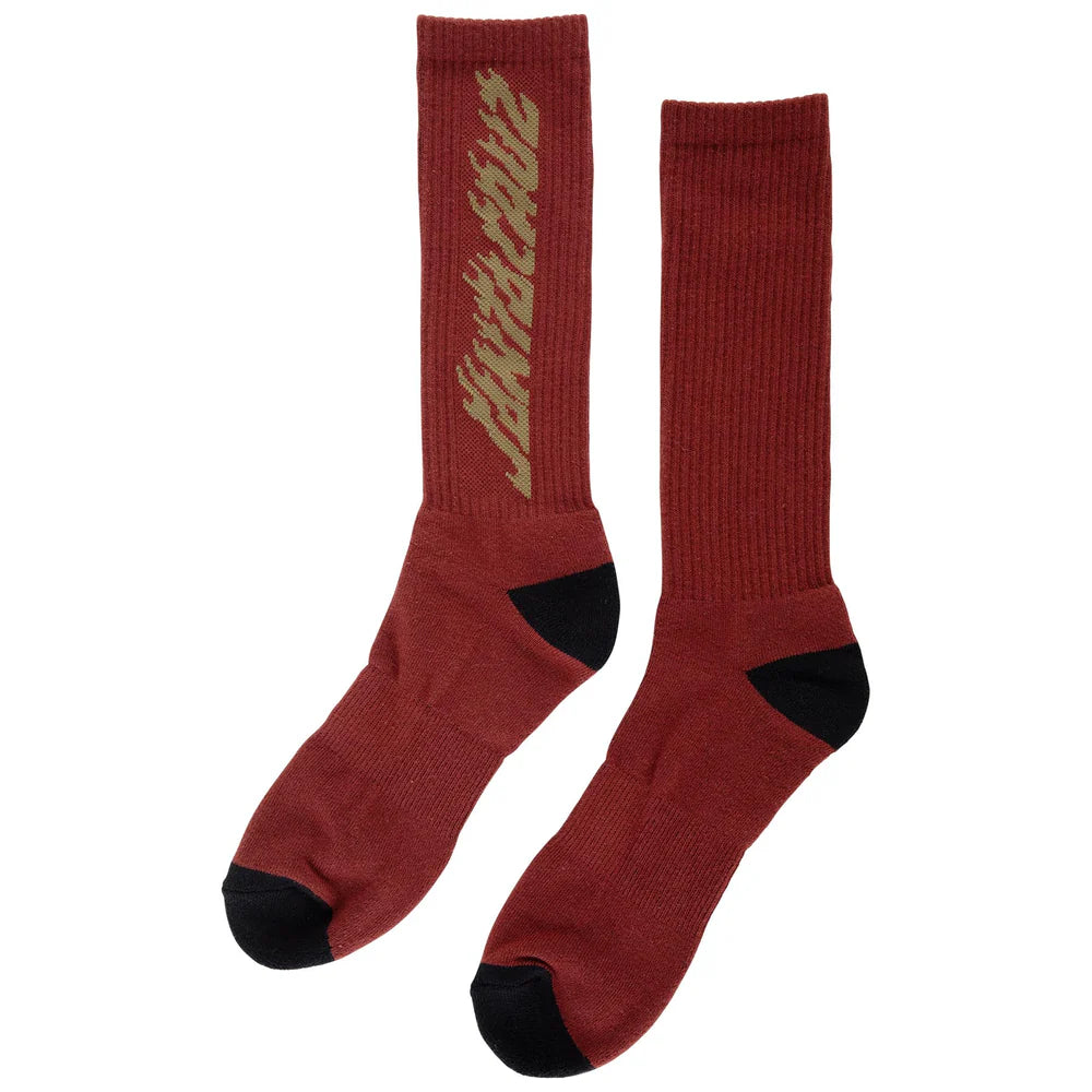 Santa Cruz - Calcetines Solid Flame Strip Maroon – Wallride Skateshop