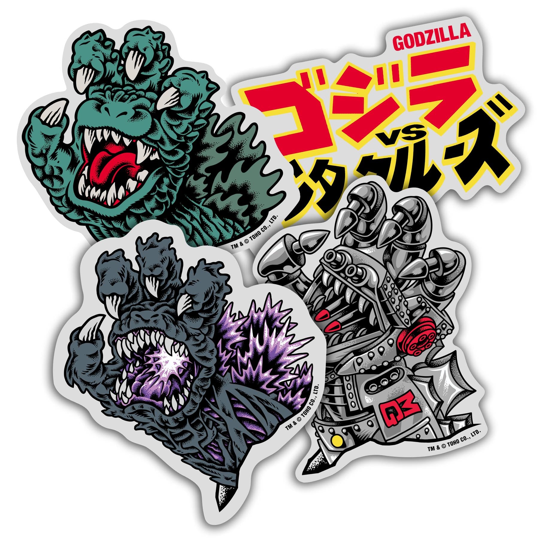 Santa Cruz - Pack Sticker Godzilla Vs Santa Cruz Clear Mylar (4 ...