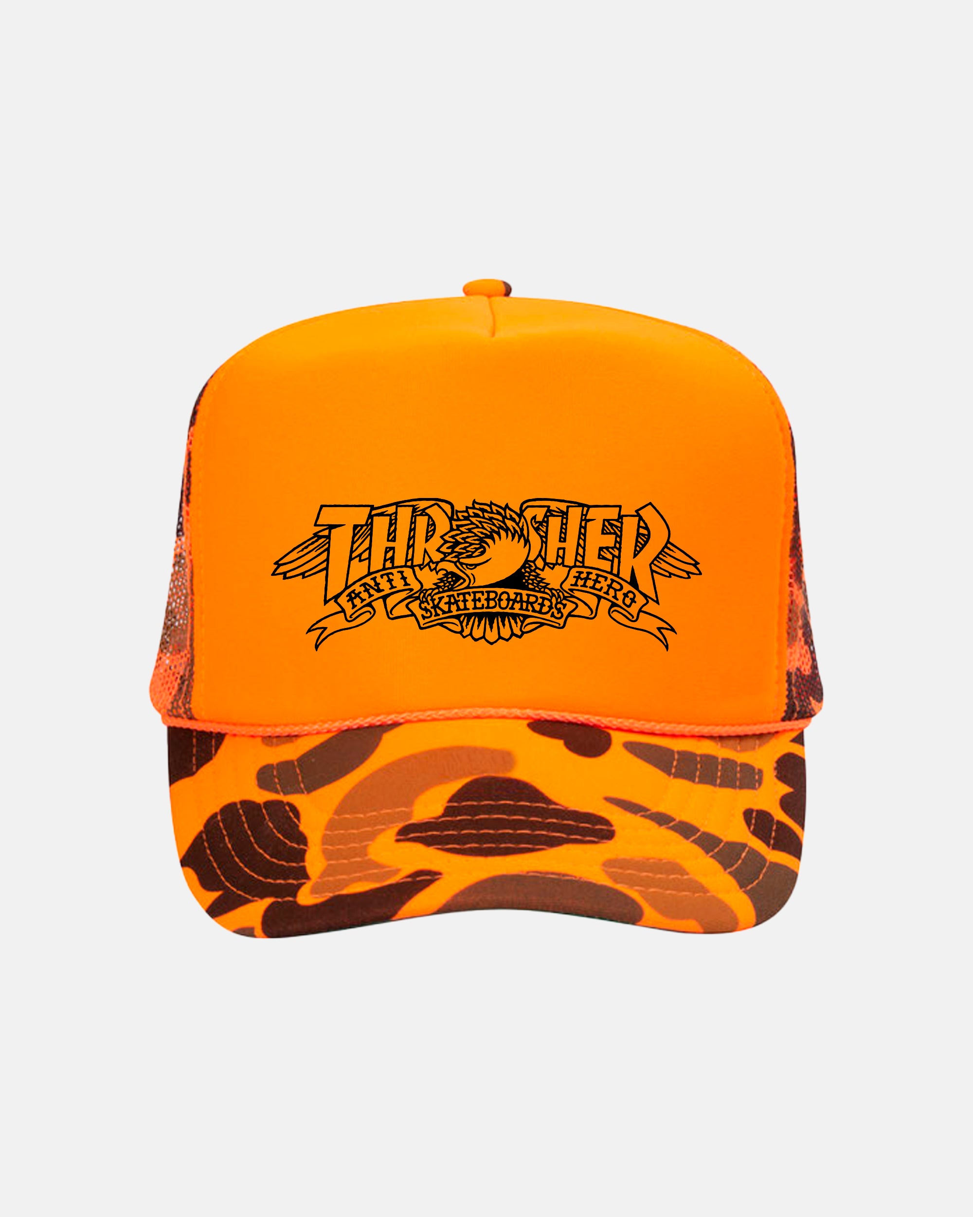 Thrasher - Gorro Snapback Mag Banner Trucker Orange Camo | Lo Mejor del ...