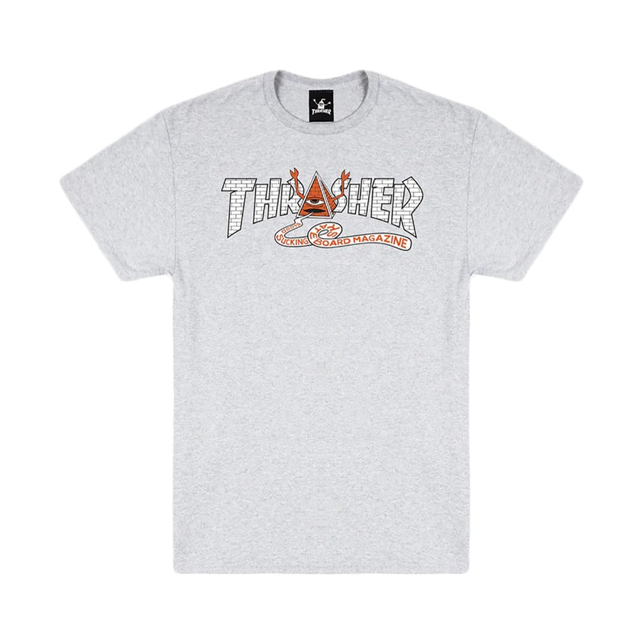 Thrasher - Polera Thrasher X Toy Machine Pyramid Ash Grey | Lo Mejor ...