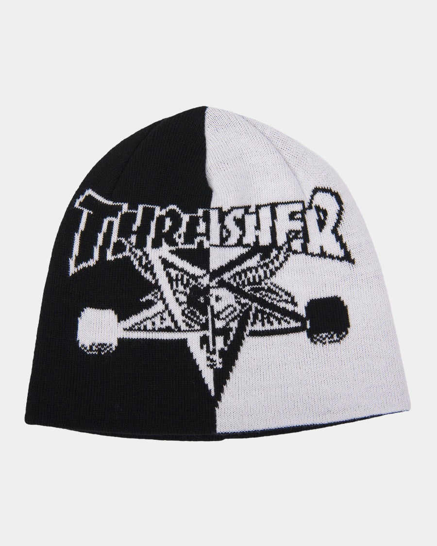 Thrasher - Gorro Beanie Skategoat Split Skully Black/White | Lo Mejor ...