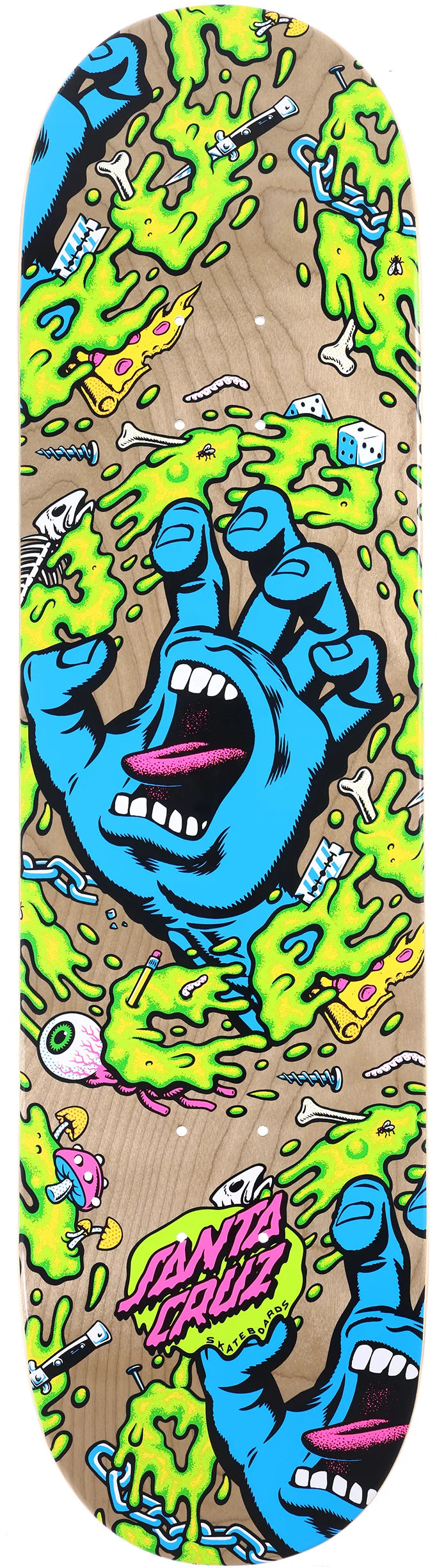 Santa Cruz -Tabla Slime Scream 7 Ply Birch 8.25x31.8 + lija de regalo ...