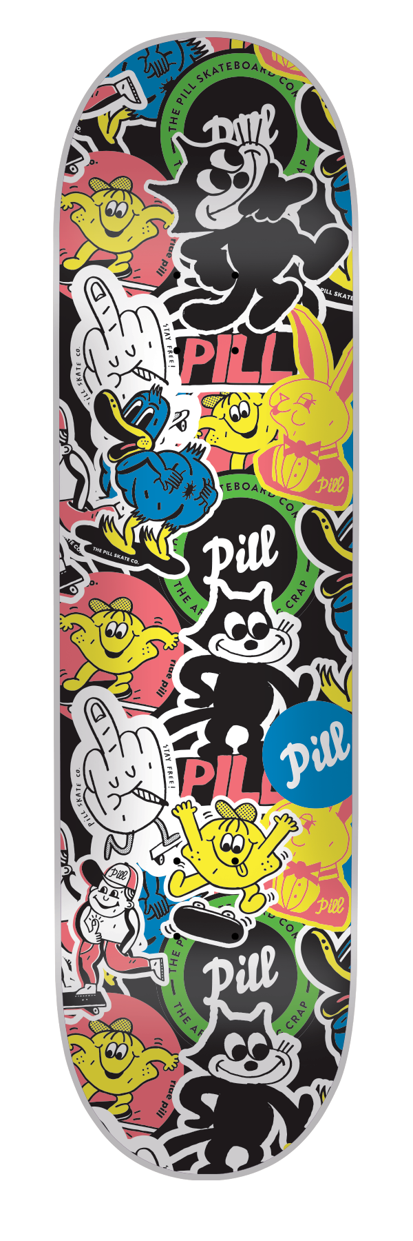 Pill - Tabla Sticker Bomb Classic 7.875 x 31.75 + lija de regalo ...