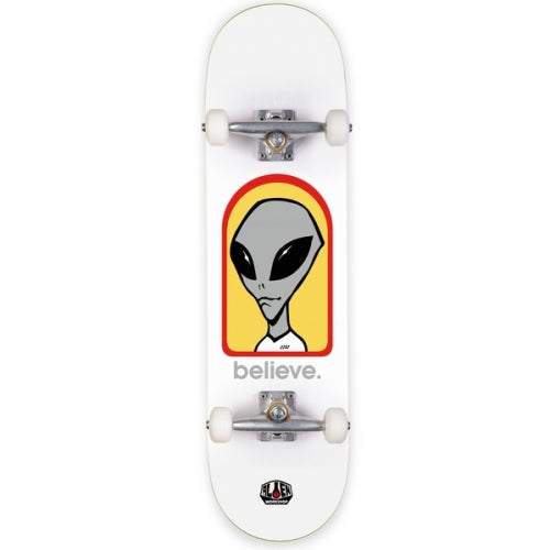 Alien Workshop - Tabla Completa Believe White 8.0 – Wallride Skateshop