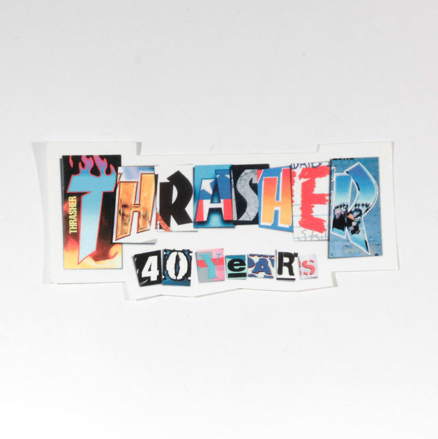 Thrasher - Sticker 40 Years M – Wallride Skateshop